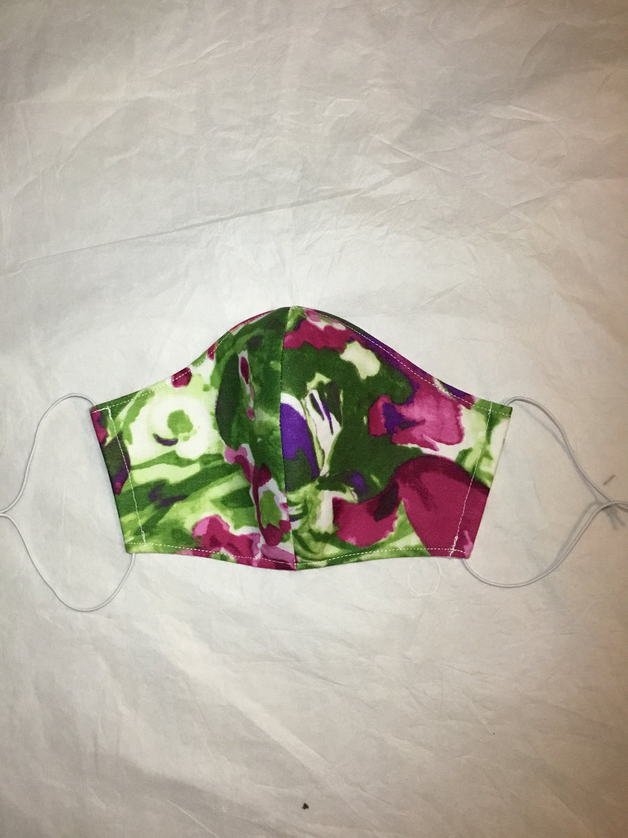 3 Layer Fabric Face Mask - Abstract Floral – Trove Canberra